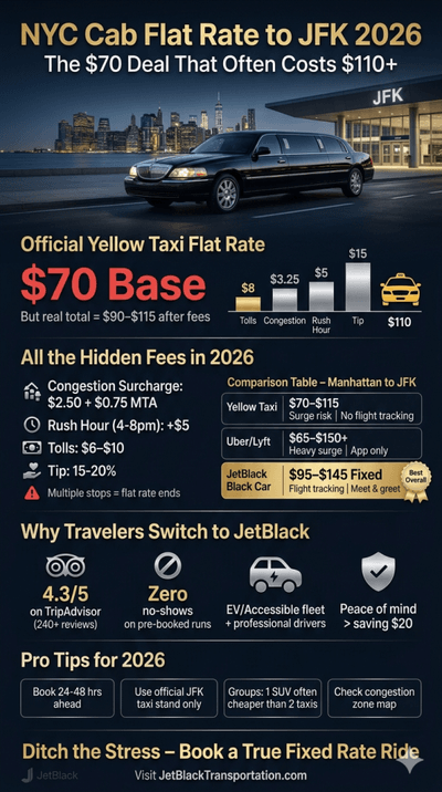 NYC Cab Flat Rate To JFK 2026: Shocking Real Cost After All Fees!