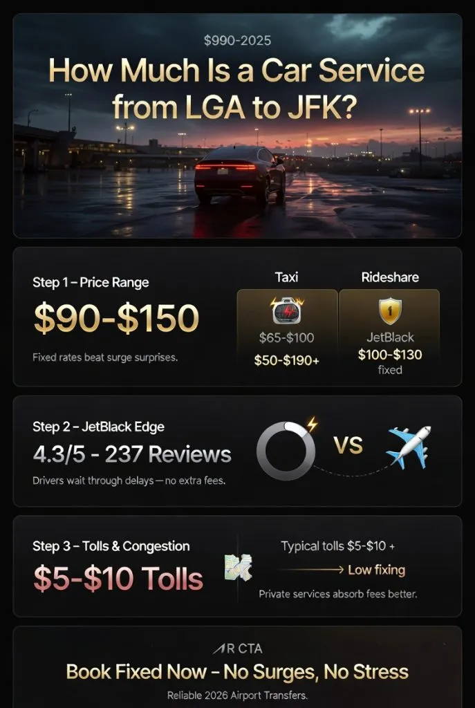 How Much Is A Car Service From LGA To JFK? Ultimate 2026 Prices Exposed